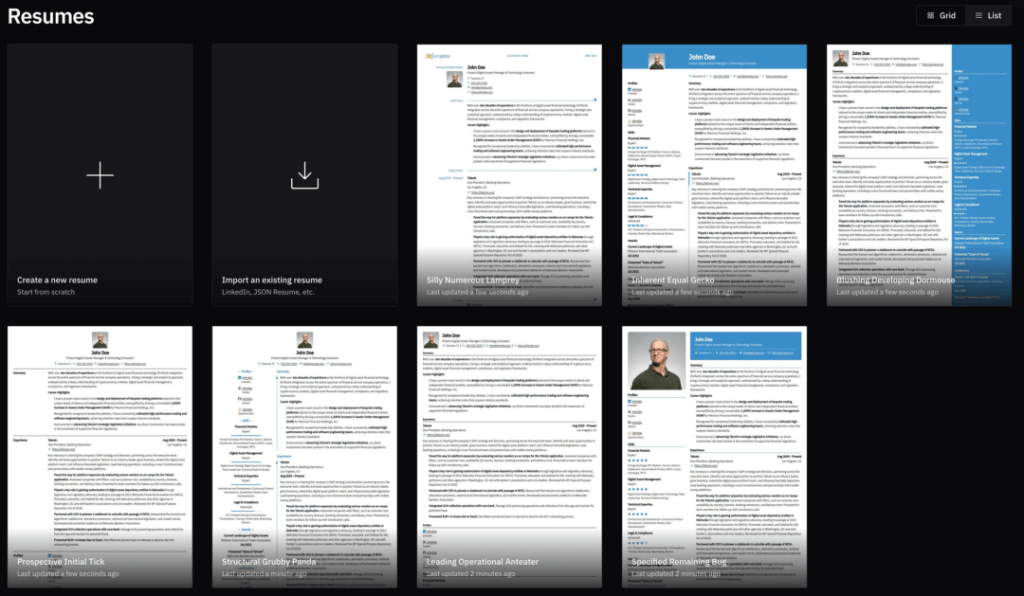 Reactive Resume – 功能强大的在线简历制作神器 – 粼光开源集