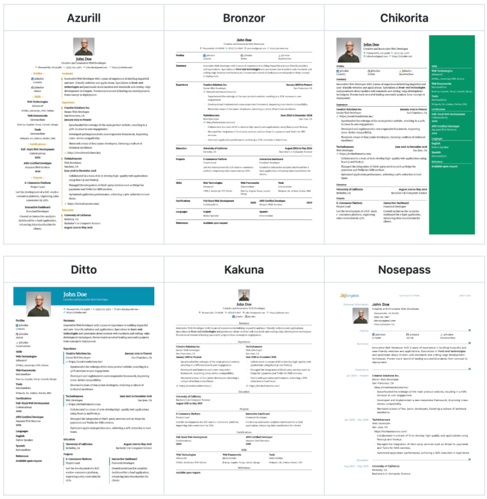 Reactive Resume – 功能强大的在线简历制作神器 – 粼光开源集