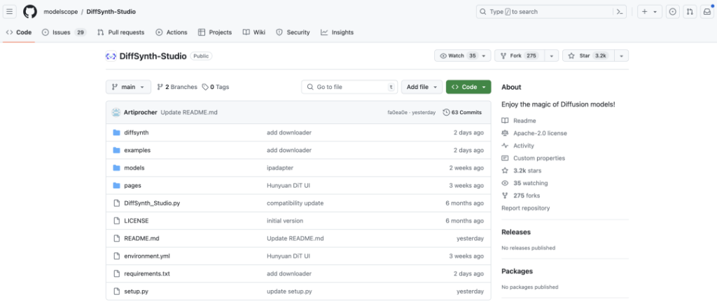 DiffSynth-Studio – AI 生图、图片编辑引擎 – 粼光开源集